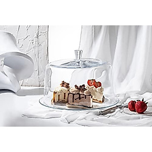 Barski - Euorpean Quality Glass - Extra Large Glass - Clear - Cake Dome - 11.5" Diameter - Made in Europe