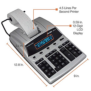 Victor 1240-3A 12 Digit Heavy Duty Commercial Printing Calculator