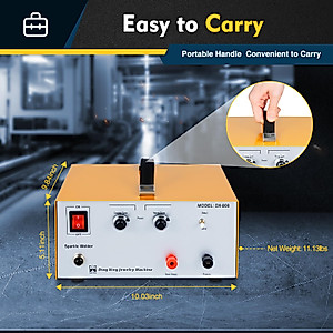 Jewelry Spot Welder 110V 80A Jewelry Welding Machine Pulse Sparkle Spot Welder Portable 400W Spot Welder Moulding Tools for Jewelry Gold Silver Necklace Ring