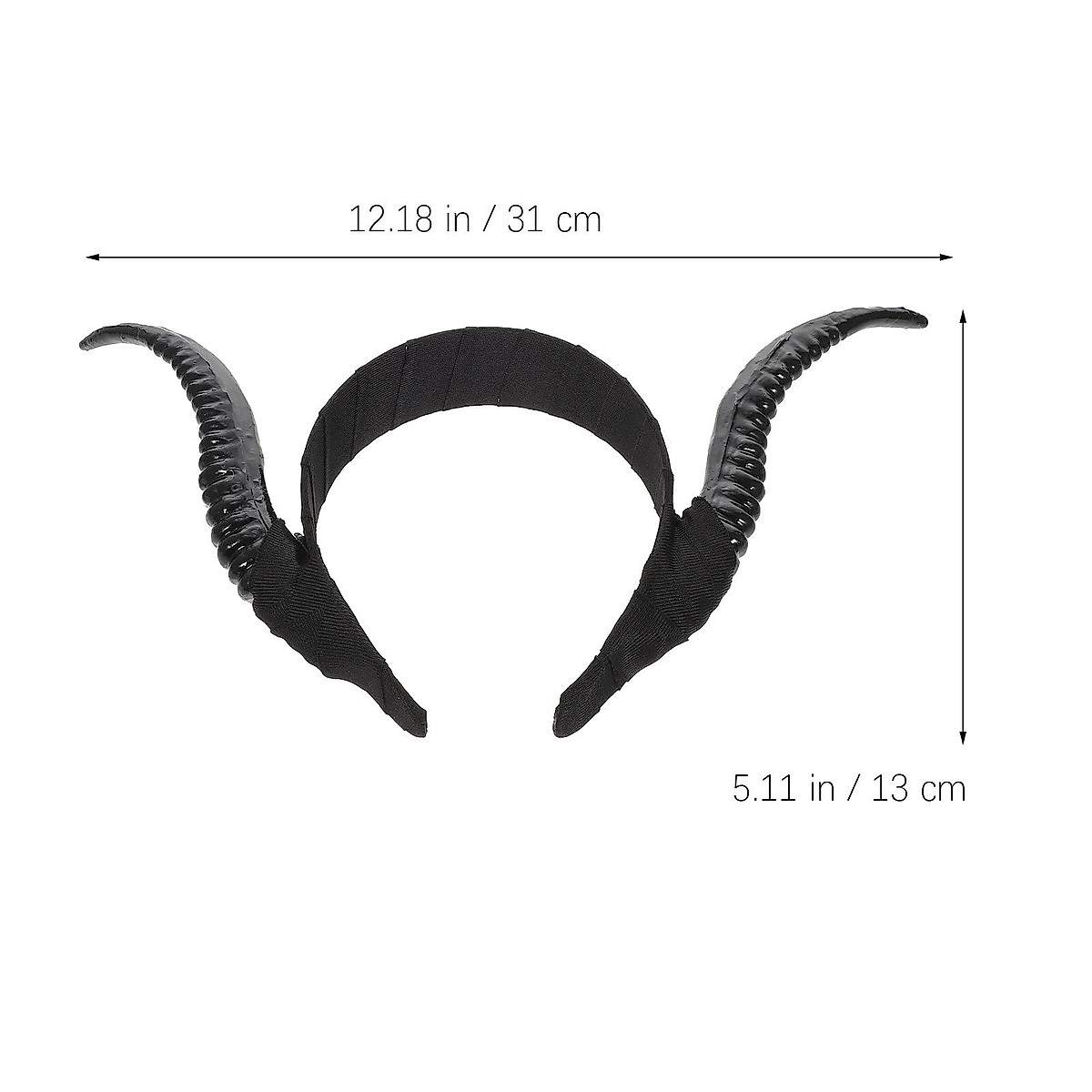 Devil Horns Headband Black Cosplay Horn Hair Hoop Gothic Antelope Horn Hairband for Halloween Dress Up Hair Accessories