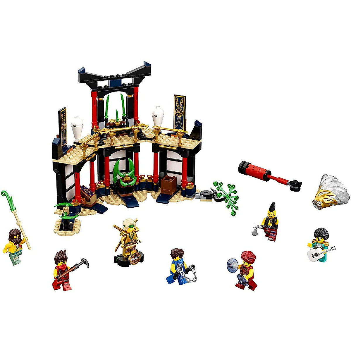 LEGO NINJAGO Legacy Tournament of Elements 71735 Temple Toy Building Set Featuring Ninja Minifigures, New 2021 (283 Pieces)