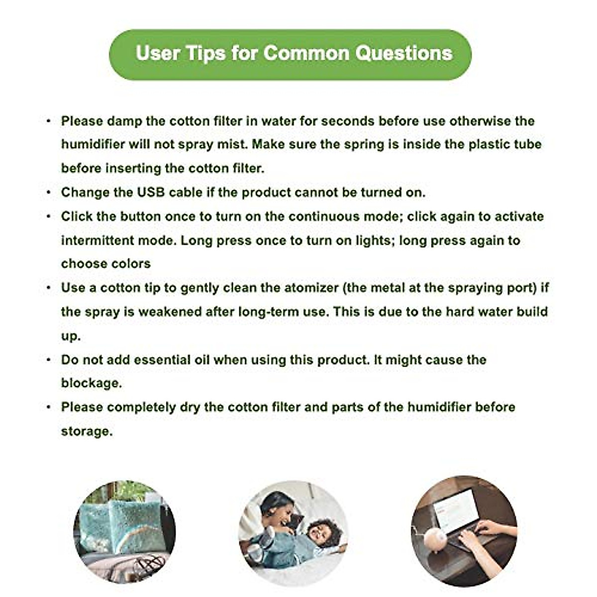 Upgraded Ultrasonic Ultra-Quiet USB Cute Cool Mist Mini Humidifier, for Kids Baby Nursery Bedroom, 7-Color Lights 2 Mist Mode Auto Shutoff Whisper Silent Small Cute Humidifier (220ml, White)