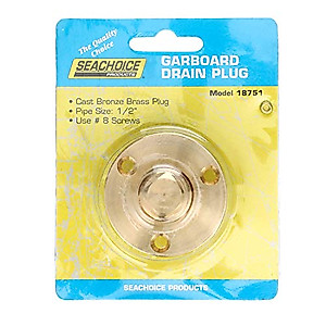 Seachoice Cast Bronze Marine Boat 2 In. Garboard Drain w/ Brass Plug