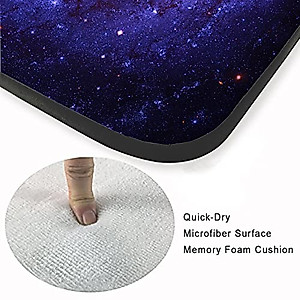 Washable Area Sponge Rug Mat for Kids Girls Bedroom Living Room Spiral Galaxy, Outer Space Psychedelic Nebula Universe Non-Slip Carpet Super Soft Extra Thick Bathroom Home Indoor Small Floor Rugs