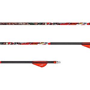 Carbon Express D-Stroyer MX Hunter 350 6PK Fletched Arrows, Red, Camo, One Size (51148)