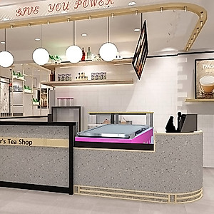 Kolice Commercial Tabletop Ice Cream Showcase Freezer, Countertop Ice Cream Display Freezer, Desktop Ice Cream Showcase with 9 Drums/6 Pans