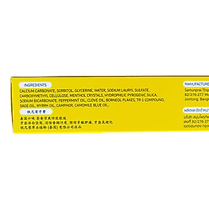 Thipniyom Thai Herbal Fluoride-Free Toothpaste 160g (3 Pack)