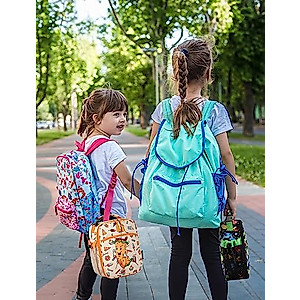 JOYHILL Kids Lunch Box, Insulated Lunch Bag for Teen Girl Boy, Lunch Boxes for Kids with Water Bottle Holder for School, Cute Lunchbox Kawaii Small Lunch Tote Toddler Grey