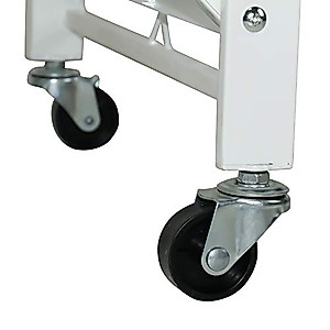 ATAAY Storage Trolley with Wheels, Kitchen Trolley Utility Cart Storage Rack Shelves for Kitchen Home Office Bathroom Garage, Folding/C