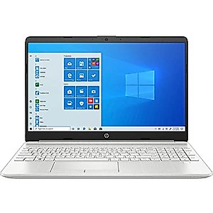 HP 15.6In FHD Laptop PC Intel Dual-Core i3-1115G4 M.2 NVMe SSD Intel UHD Graphics USB-C HDMI WiFi AC RJ45 Bluetooth Webcam Fingerprint, HP-15-DW3033DX, Silver, 16GB | 512GB SSD | Win10 Home