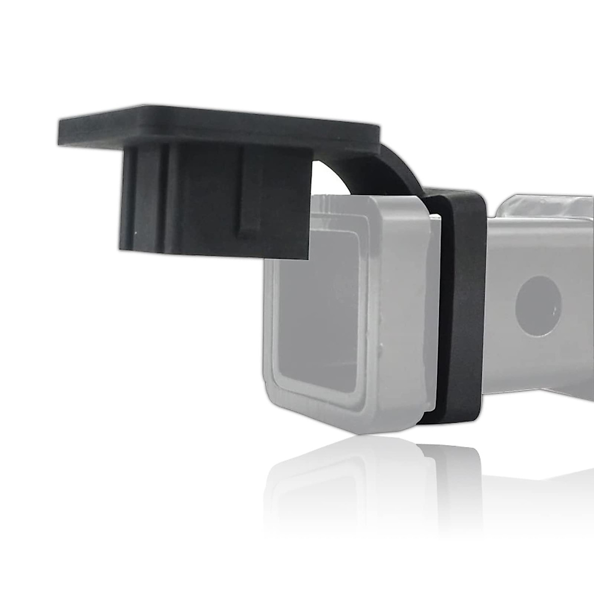 Jawmoy 1 PC Car Trailer Cover, 2 Inch American Traction Cover, Square Mouth Plug Protection Cover, Car Trailer Hitch Cover (Black)