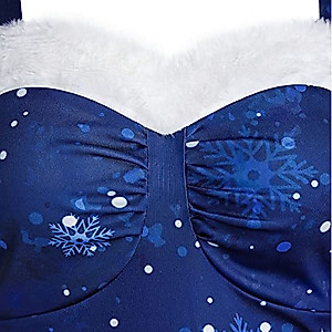 NaRHbrg Plus Size Womens Vintage Dress Christmas Long Sleeve High Low Dresses Cocktail Holiday Party Dress Cosplay Outfits