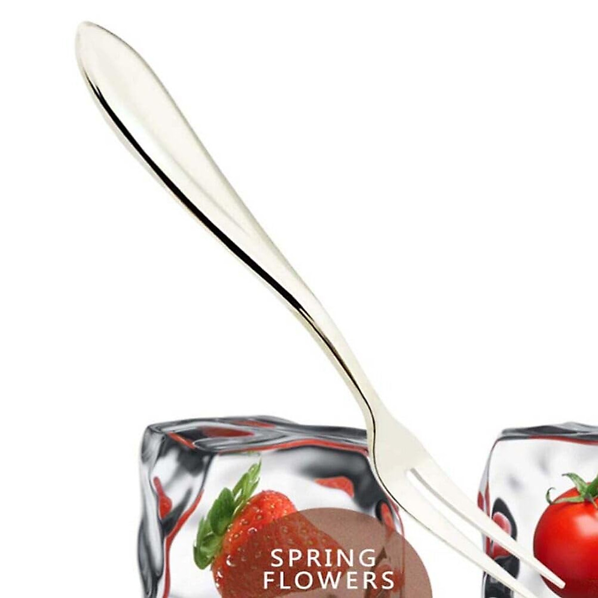 3pcs Stainless Steel Fruit Forks Metal Dinner Forks Satin Forks Two Prong Dinner Fork for Home Restaurant Hotel (Silver)