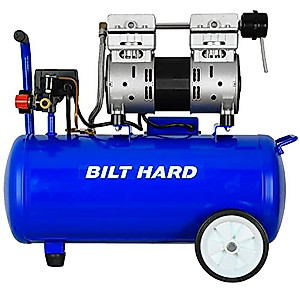 BILT HARD Ultra Quiet Air Compressor 8 Gallon, Oil-Free, Electric Shop Air Compressor Portable, CSA Certified Blue