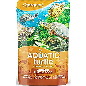 Gargeer 3oz Aquatic Turtle Food for Advanced Breeders Only. Complete Gel Diet for Hatchlings, Juveniles & Adults. Made in The USA Using Premium Ingredients, Growth Enhancing Fortified Gourmet Formula