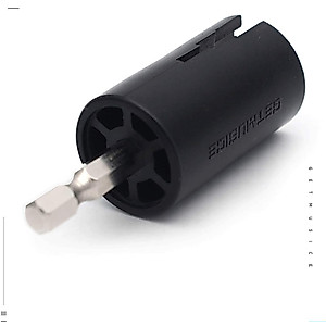 Hexagonal Drill Bit Tuning Peg Winder For Electric Acoustic Guitar Bass String Change Maintenance, Attaches to Power Screwdriver or Power Drill