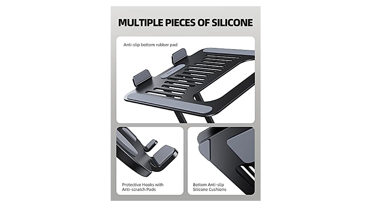 Lamicall Adjustable Laptop Stand: Ergonomic Desk Riser