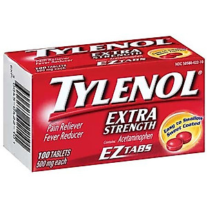 Tylenol Extra Strength EZ Tabs, 100 Count