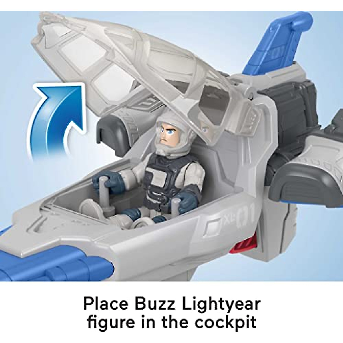 Disney and Pixar Lightyear Toys, Imaginext Hyperspeed Explorer XL-01 Spaceship & Buzz Lightyear Figure Set for Pretend Play Ages 3-8 Years