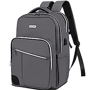 HXLGMD Travel Laptop Backpack for Men Women, 17 Inch Business Computer Backpack Anti Theft with USB Charging Port, Water Resistant College Bookbag Daypack Work Backpack fits for 14-17 Inch Notebook