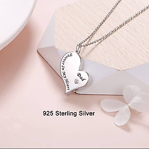 Cremation Urn Necklace for Ashes 925 Sterling Silver Dad Forever in My Heart Keepsake Memorial Pendant Waterproof Urn Jewelry for Women Men