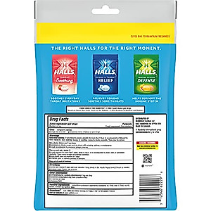 HALLS Relief Mountain Menthol Sugar Free Cough Drops, Economy Pack, 70 Drops