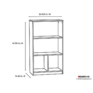 ClosetMaid 1497 KidSpace 3-Tier Vertical Storage Shelf, White