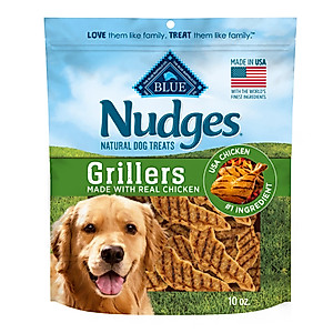 Blue Buffalo Nudges Grillers Natural Dog Treats Made with Real Chicken, Made in the USA, Chicken, 10-oz. Bag