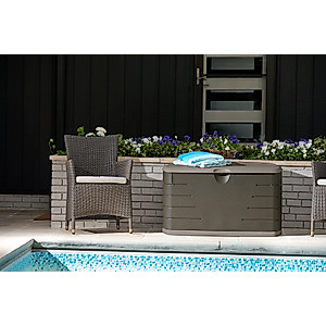 Rubbermaid 2047053 Deck Box, Medium, Sandstone