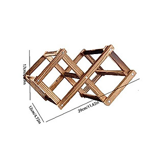 LHDD Wine Racks Bottle Cabinet Stand Wooden Countertop Wine Bottle Holder Foldable for Home Kitchen Bar Cabinets 3 Bottles Wine Rack Holders