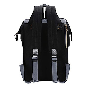 Tropical Fish Diaper Bag Backpack Large Capacity Mommy Bags Multifunction Nappy Bag Travel Back Pack Black-Style