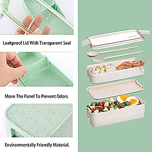 Flowerhug Bento Box Lunch Box Bento Boxes Home Stackable 3 Layer Japanese Compartments Cute Lunch Box Accessories With Bag Microwave SafeBPA-Free