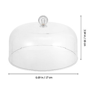 Yardwe Round cake display cover Clear Cake Dome Plate Cover Cake Display Stand Food Plate Lid Cover Cake Serving Platter Cheese Dish Holder food protector cover Cover cake dome cover