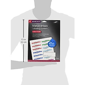 Smead 64915 Viewables Color Labeling System Label Pack Refill 3 1/2 Inch White 160/Pack