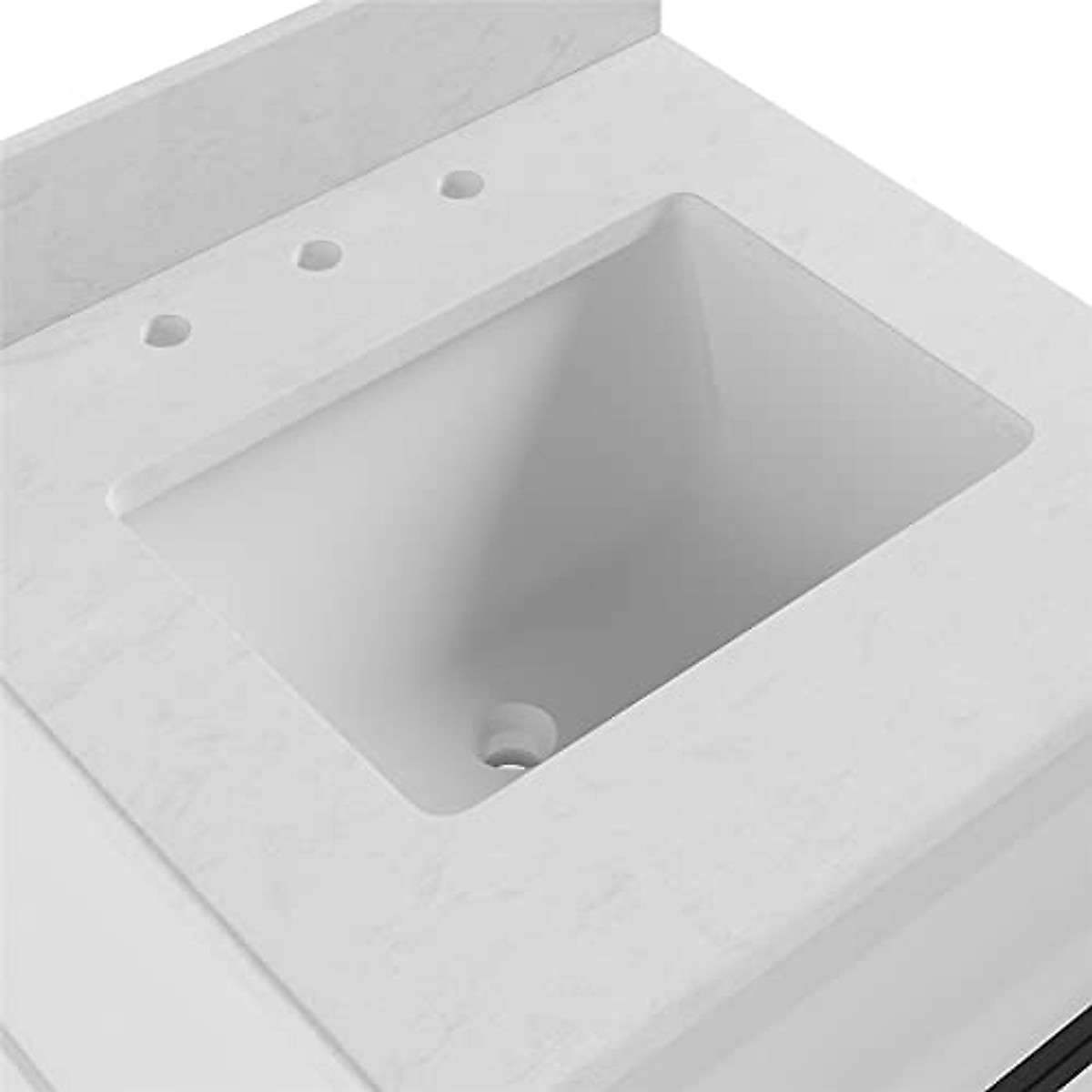 DHP Camden 24” Bathroom Vanity, White with Black Towel Rack