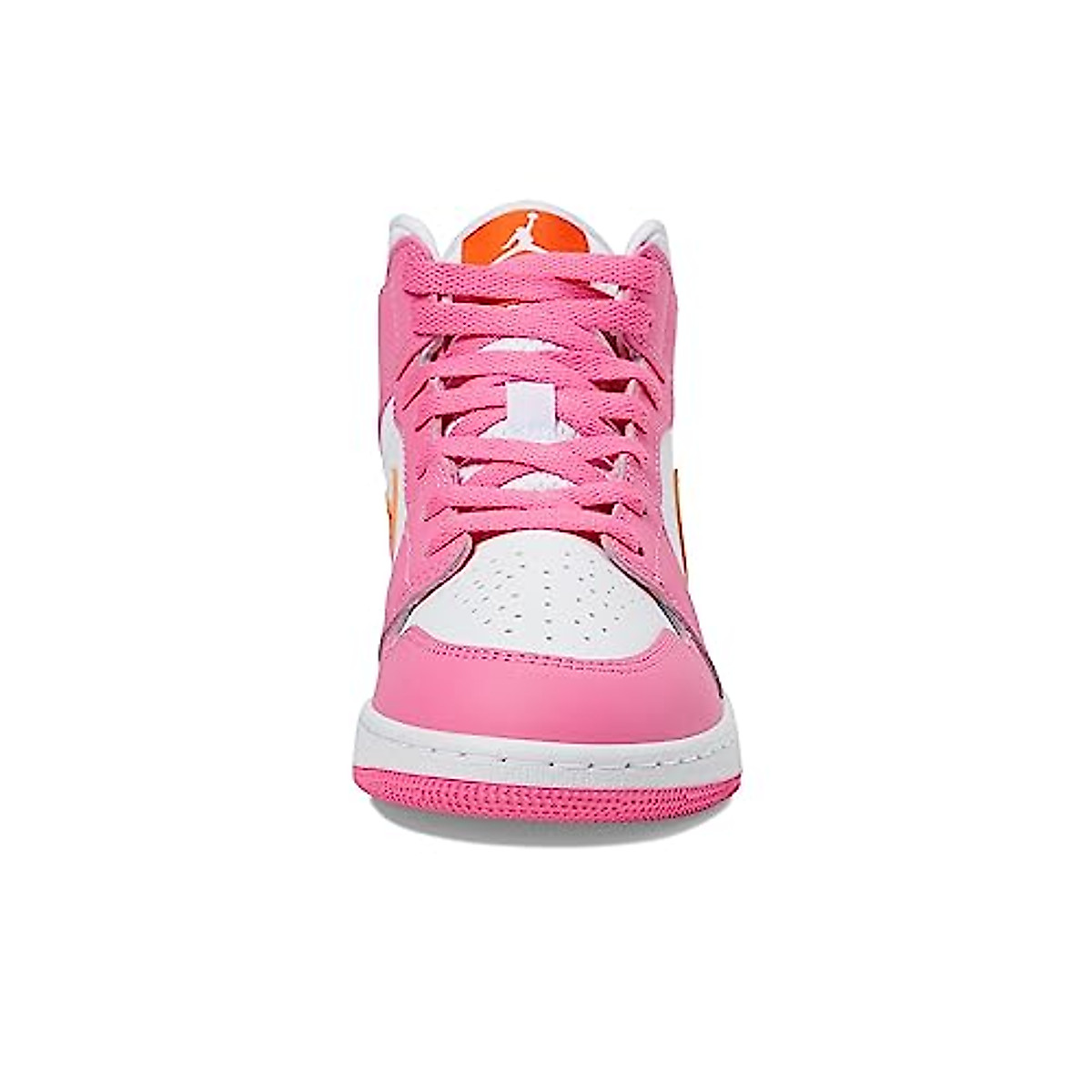 Jordan Boy's Air Jordan 1 Mid (Big Kid) Pinksicle/Safety Orange/White 5.5 Big Kid M