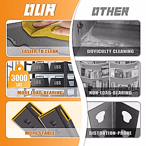 PRESTELION 72" H Garage Shelving Unit-Adjustable 5-Tier Heavy-Duty Metal Storage Rack|3000 lbs Capacity Shelf|Easy Assembly Shelves|Rust-Resistant|Perfect for Garage Basement Workshop Organization