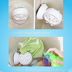 Portable Washing Machine, Mini Washing Machine Portable Multifunctional Washer Ultrasonic Washing Machine 100‑240V(U.S. regulations)