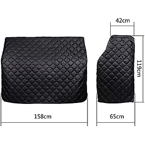 Rvlaugoaa Upright Piano Cover Full Cover Thicken Cotton Lining Waterproof Surface Piano Protection Cover Dust Cover Black Upright Piano Decoration Cover