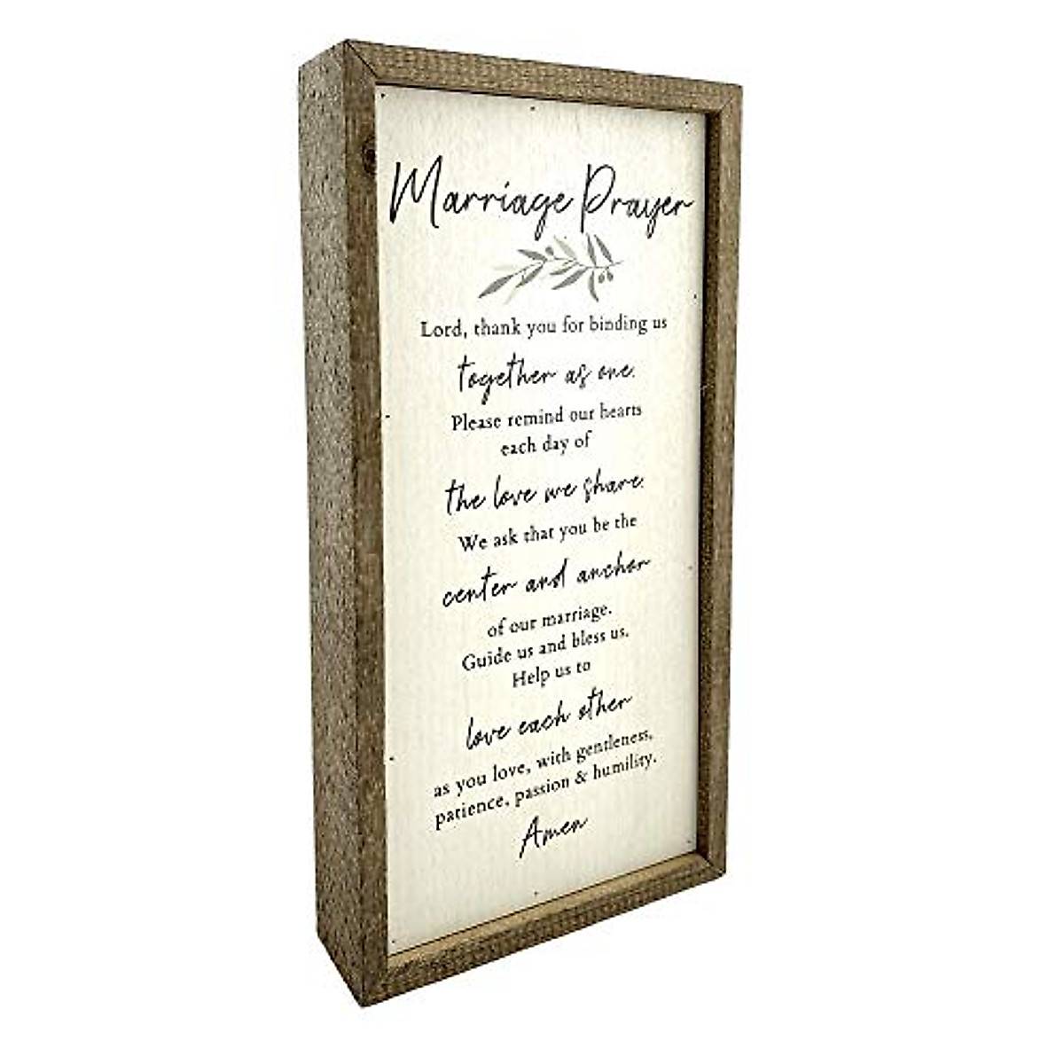 Marriage Prayer Wall Decor - Classy Wedding Gift or Marriage Gifts, Ideal Anniversary or Bridal Shower Gift - Shelf or Wall Art, Marriage Wall Decor
