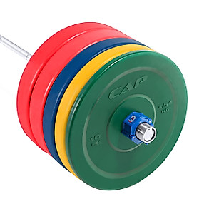 WF Athletic Supply 2 inch Olympic Size Color Premium Bumper Plate with Steel Insert, Great for Strength Training, Weightlifting & Crossfit Competition, Size Options Available