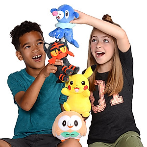 Pokémon 8" Litten Plush - Officially Licensed - Sun and Moon Starter - Authentic Soft Stuffed Animal Toy Figure - Valentine's Day & Easter Basket Stuffer Gift for Kids, Boys, Girls - 2+