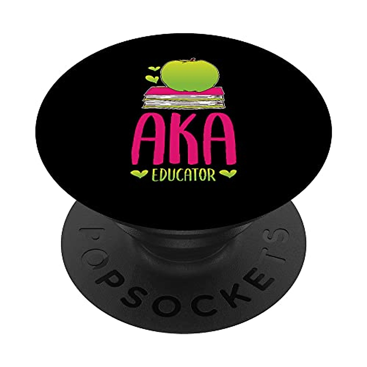 Teacher Green Apple AKA Educator School Students Study Learn PopSockets Swappable PopGrip