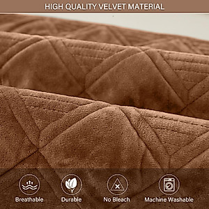 Deep Dream Couch Cover, 1 Piece Couch Arm Covers & Backrest Cover, Sectional Couch Covers, Anti-Slip Armrest Covers for Dogs Cats Recliner Loveseat Sofa L Shaped, 28 x 28 Inch - Light Coffee(1 Piece)