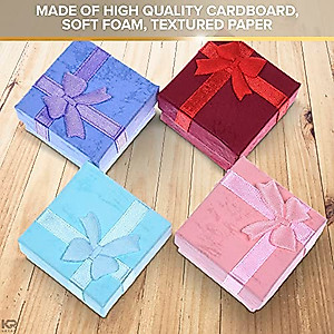 24Pcs Small Gift Boxes for Jewelry - Hard Cardboard Boxes Ring Box for Proposal Earring Boxes Necklace Gift Boxes for Jewelry Organizer Box - Ring Boxes for Wedding Valentines Gift Boxes for Presents