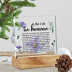 Sympathy Gifts for Loss of Loved One in Memory of Love One Acrylic Desk Sign Decoration Memorial Bereavement Desk Plaque Keepsake Home Desk Decor