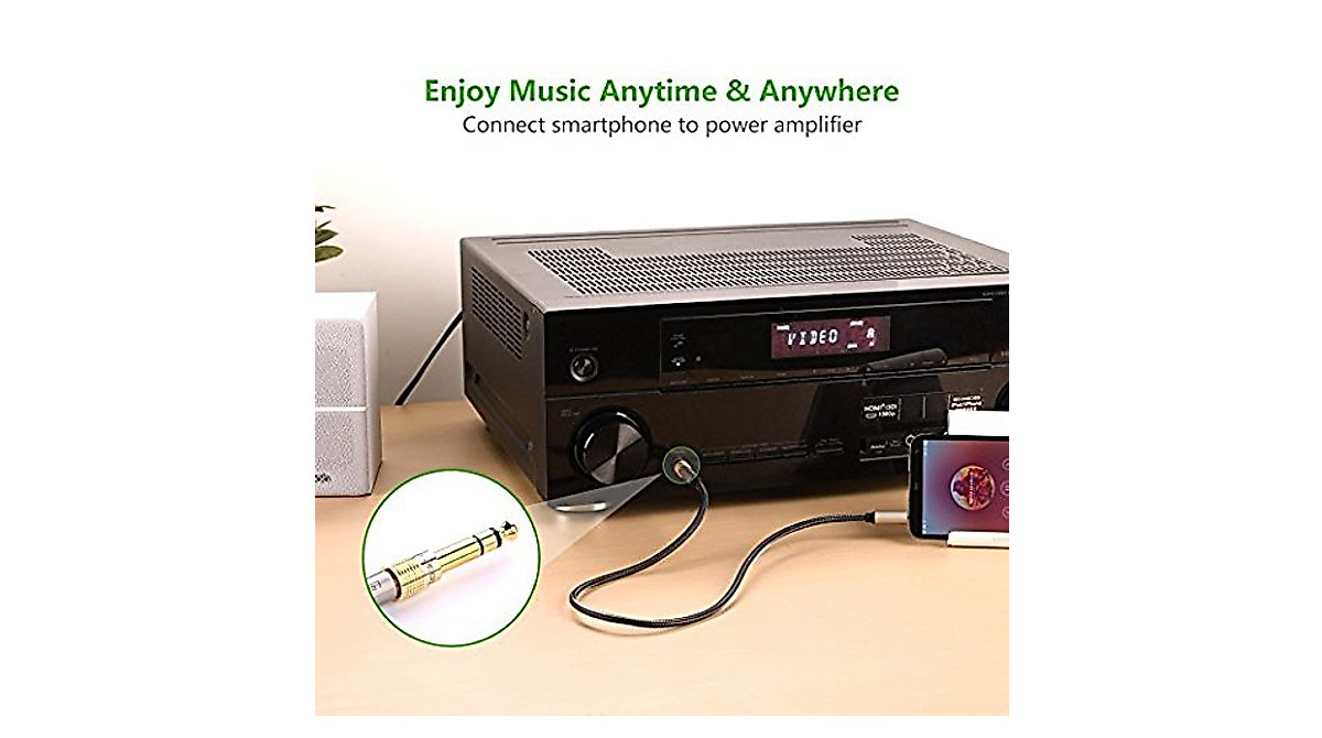 Wakaka Gold Audio Adapter - 3.5mm to 6.5mm Plug