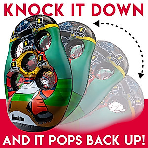 Franklin Sports 5-Hole Inflatable Baseball Target - Inflatable Baseball Throwing Target with Baseballs - Kids Baseball Toss Game - 45" Target
