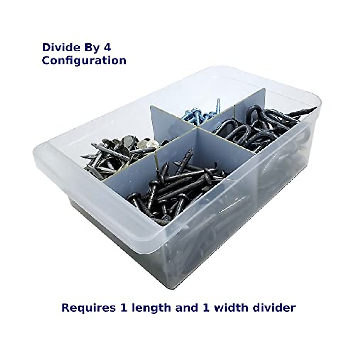 Bin Better - IRIS USA Compatible Configurable Large Drawer Dividers for Plastic Storage Craft Cabinets (4X Length + 4X Width Pieces)