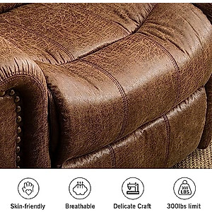 Phoenix Home Classic Power Chair Recliner, Nut Brown